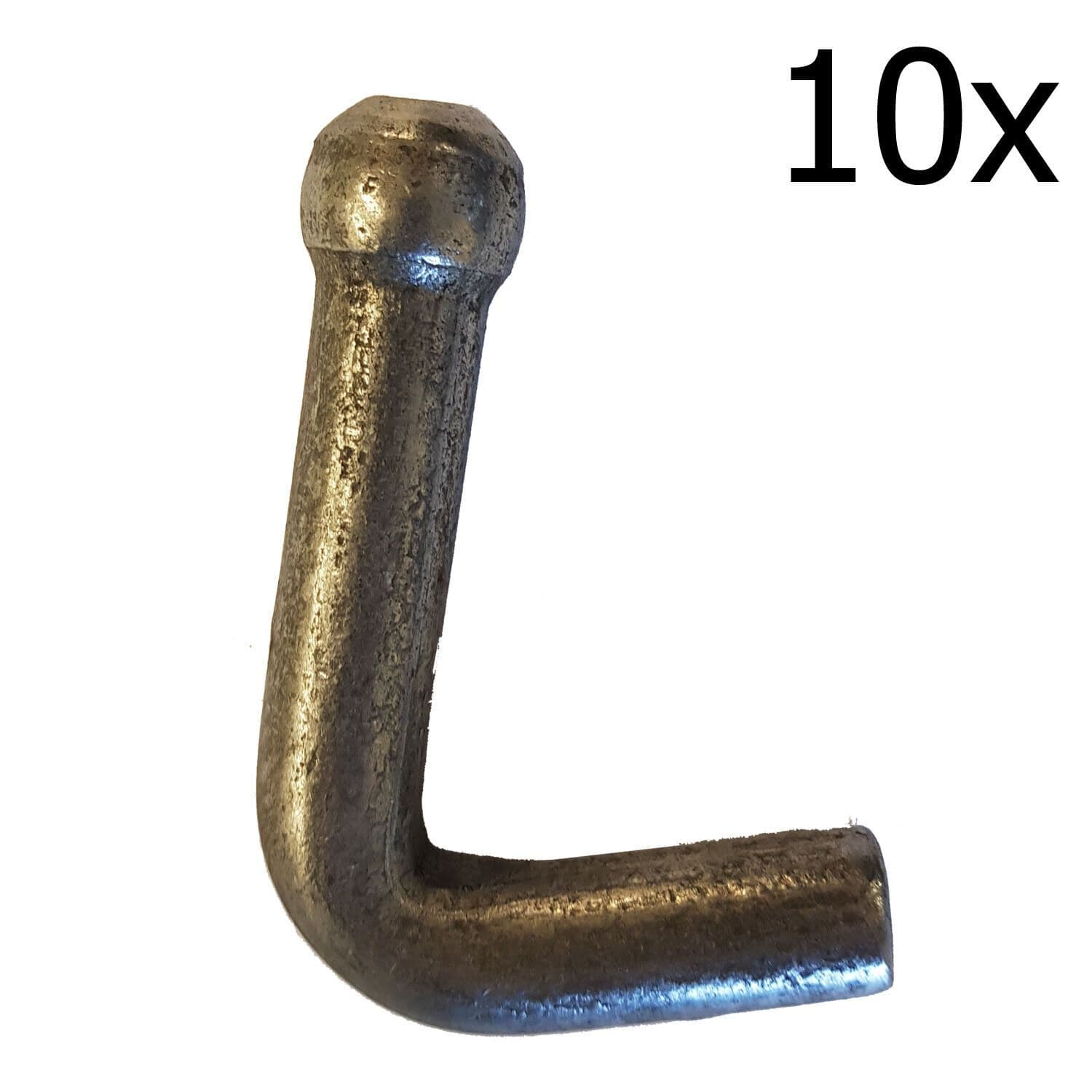 10 x 13mm BALL ENDED WELD ON ROPE HOOKS RH013 trailer horsebox truck van