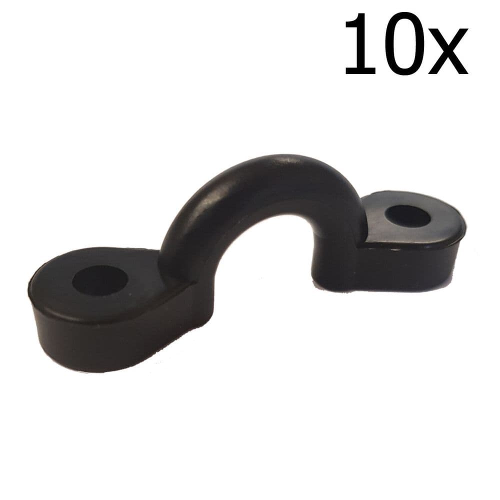 10 x NYLON WIRE EYE STRAPS GRAB LOOPS kayak pad eyes canoe marine boat ...