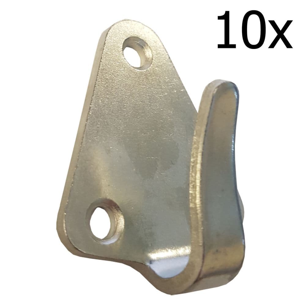 10 x TARPAULIN TRAILER COVER BUNGEE CORD TIE DOWN METAL ROPE HOOKS 83437