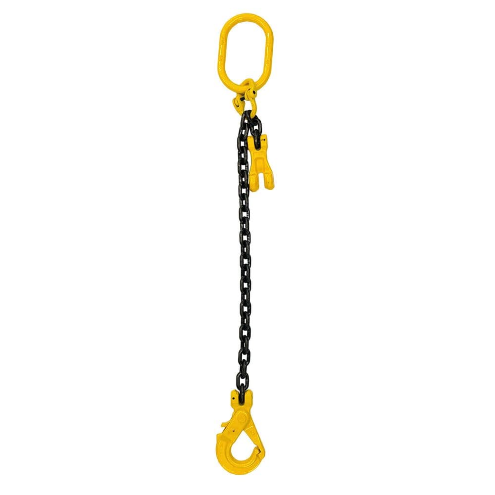10mm 3 15T SINGLE CHAIN SLING SELF LOCKING HOOK SHORTENING CLUTCH 1m to 6m