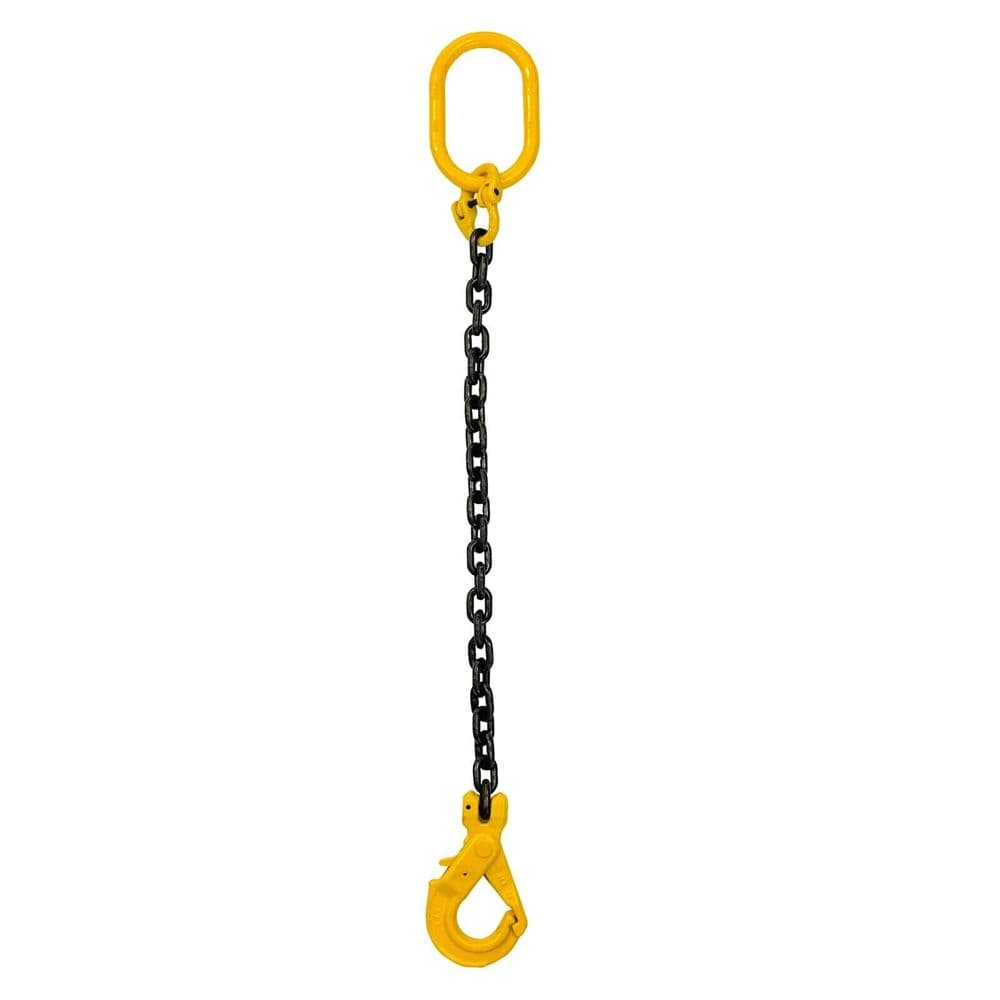 10mm 3 15T SINGLE LIFTING CHAIN SLING SELF LOCKING AUTOLOCK HOOK 1m to 6m