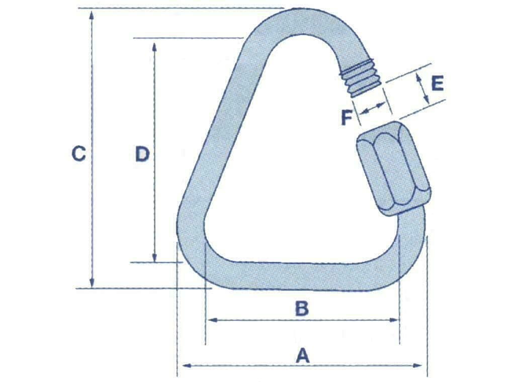 10mm STAINLESS STEEL MARINE DELTA QUICK LINK triangular boat yacht chain