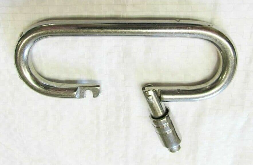 10mm STAINLESS STEEL OUTWARD MARINE OPENING LOCKING CARBINE HOOKS boat ...