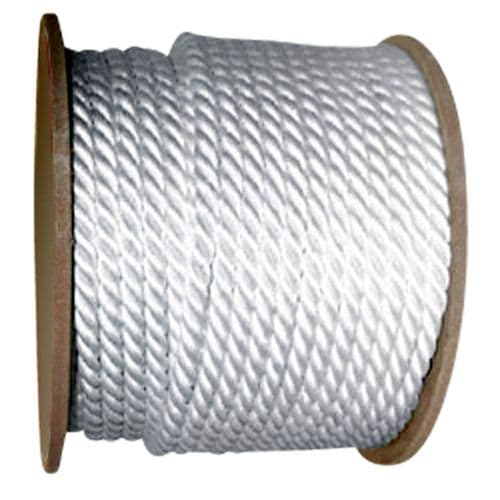 110 metres x 6mm White 3 Strand Nylon Rope boat marine fishing yacht