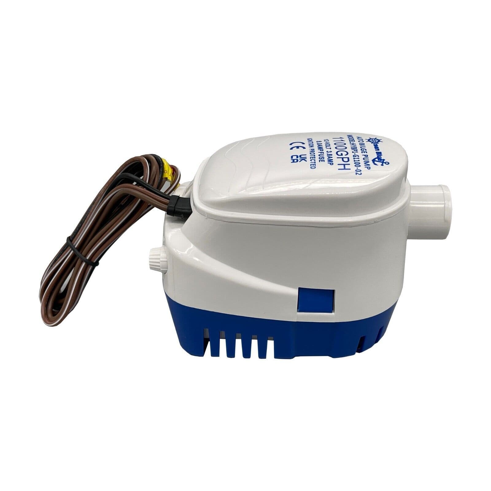 1100GPH 12V Ocean Blue Marine Automatic Bilge Pump boat yacht narrowboat