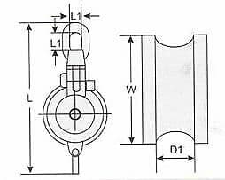 125mm STAINLESS STEEL LOGGING SNATCH BLOCK WITH SWIVEL EYE yacht ...