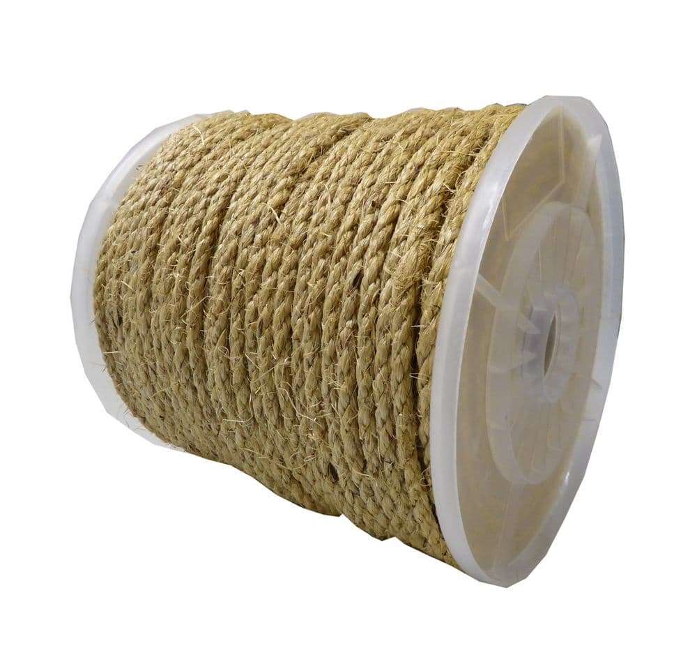 12mm dia x 35 metre reel Natural Sisal Rope marine boat agricultural ...