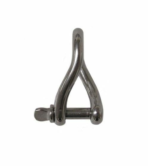 12mm STAINLESS STEEL MARINE TWISTED SHACKLE yacht boat rope deck chain ...