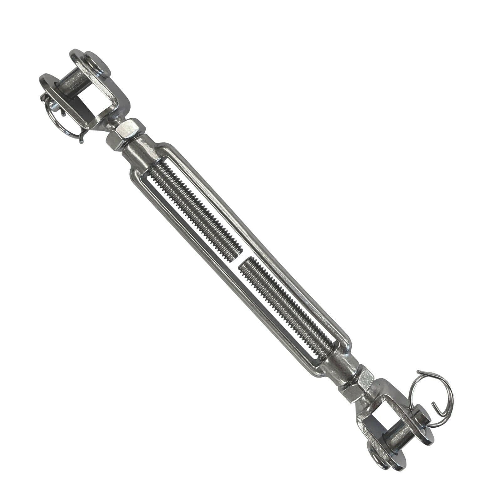12mm STAINLESS STEEL OPEN BODY TURNBUCKLE JAW and JAW marine boat yacht ...
