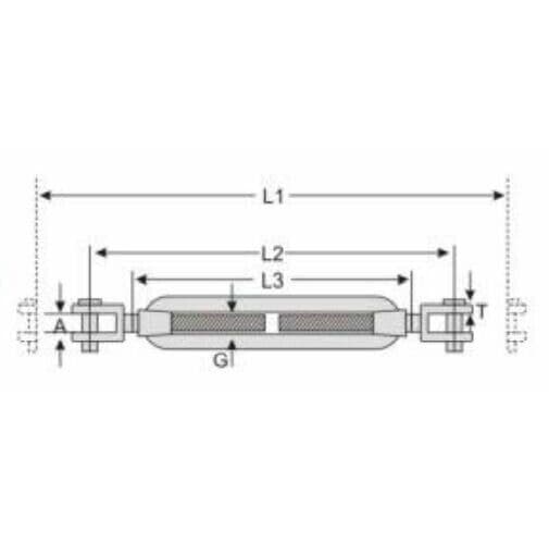 12mm STAINLESS STEEL OPEN BODY TURNBUCKLE JAW and JAW marine boat yacht ...