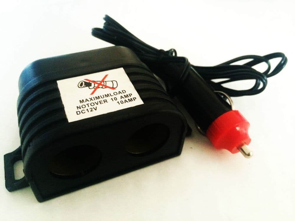 12v CAR DOUBLE cigarette lighter SOCKET SPLITTER ADAPTOR