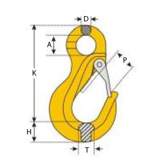 13mm GRADE 8 EYE SLING HOOK CATCH 5 3T wire rope lifting chain sling ...