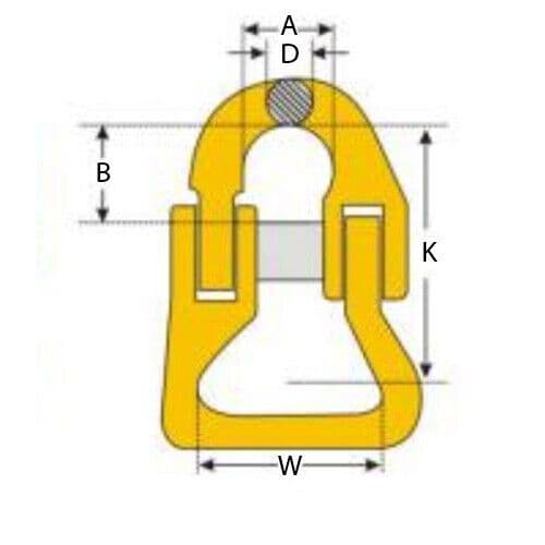 13mm GRADE 8 WEBSLING CONNECTOR 5 3T webbing rope web sling chain