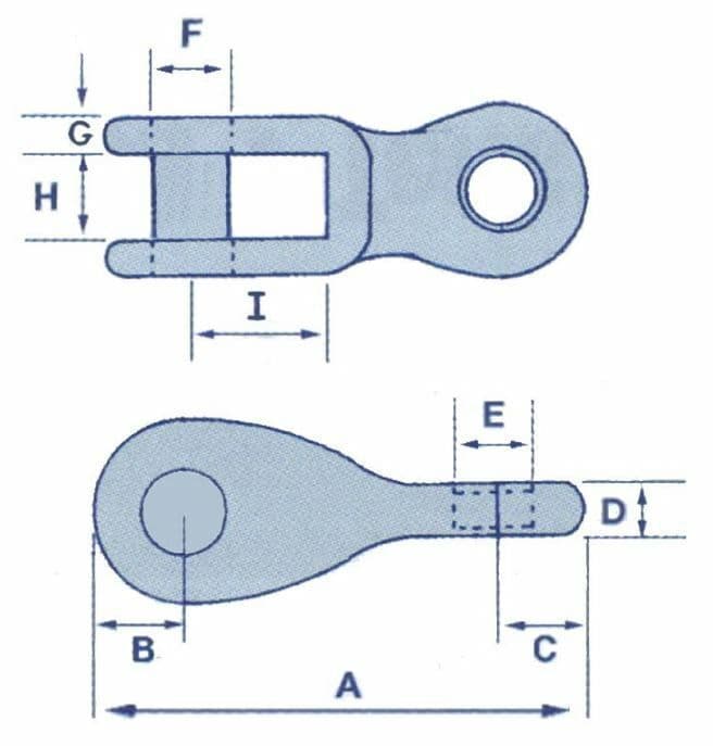 14mm STAINLESS STEEL MARINE TOGGLE rigging boat screw yacht deck rope chain