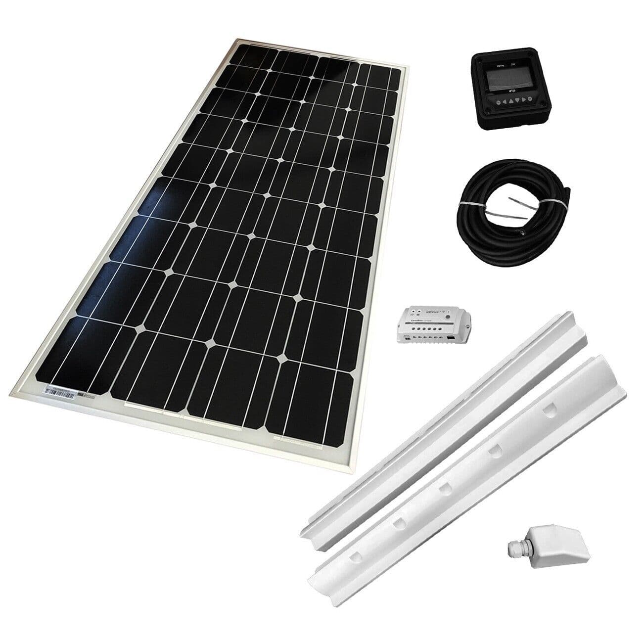 150w Solar Panel Complete Kit Charger/Controller Motorhome Caravan boat ...