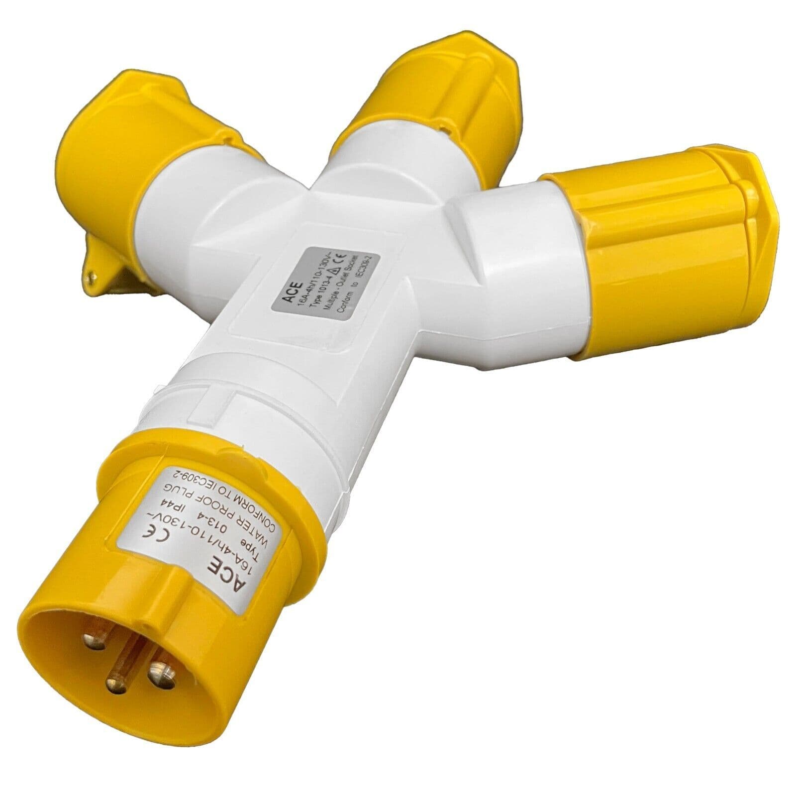 16 amp 3 Way Splitter Mains Electric Hook Up Adaptor 110V Motorhome ...