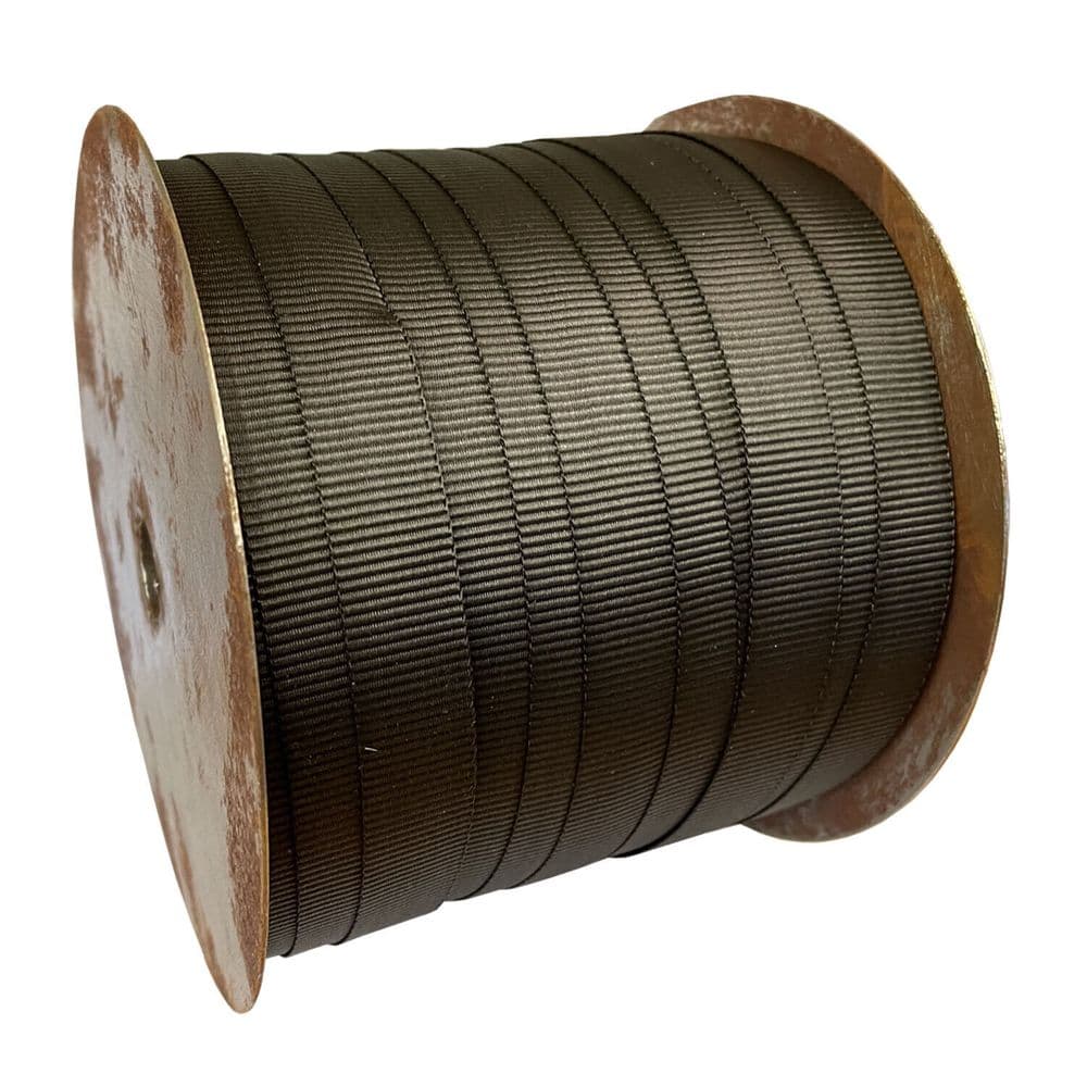 175 metres x 20mm BLACK POLYPROPYLENE WEBBING straps lashings belt lead