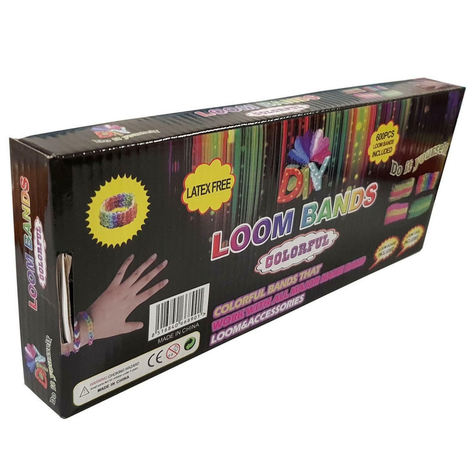 2 PACKS 1200 pcs total MULTIPLE COLOUR RUBBER LOOM BANDS fashion jewellery