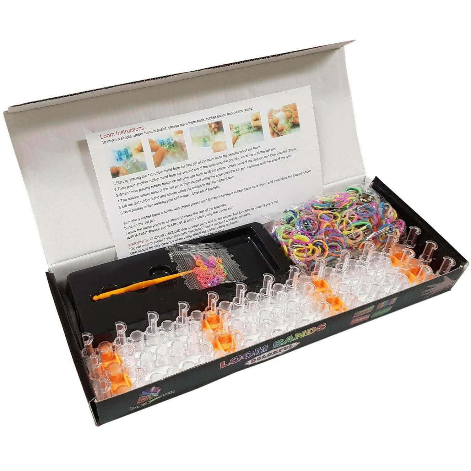 2 PACKS 1200 pcs total MULTIPLE COLOUR RUBBER LOOM BANDS fashion jewellery