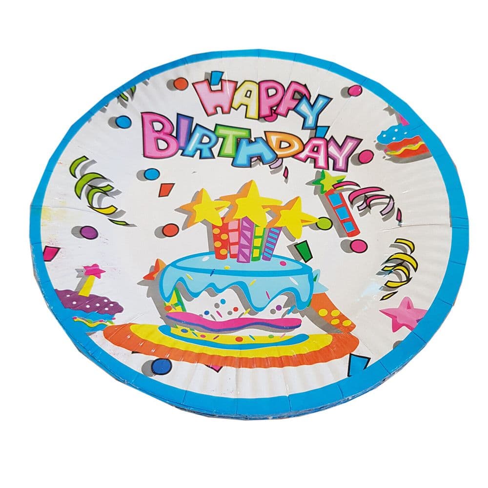 2 packs 20 x 19cm HAPPY BIRTHDAY PARTY PAPER PLATES