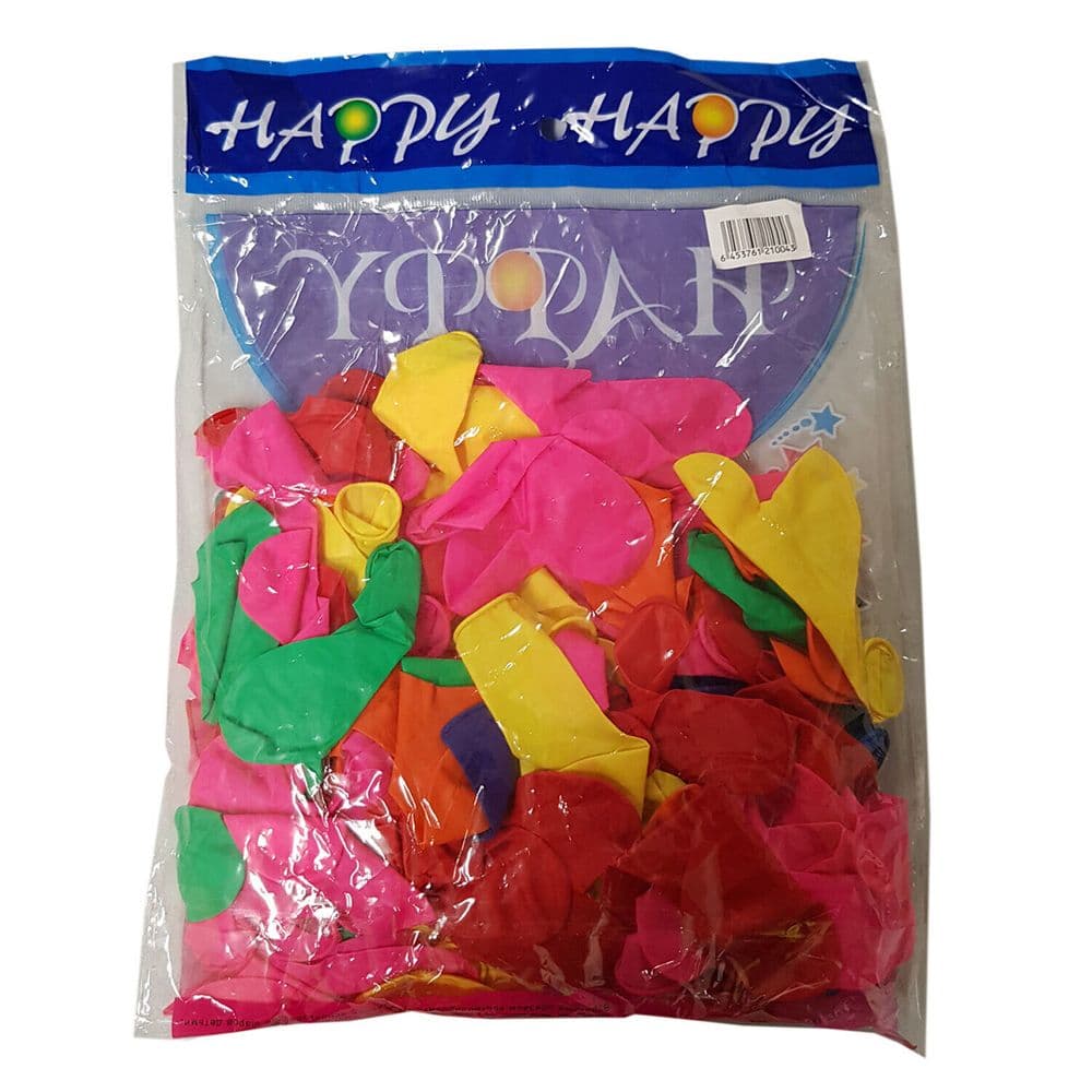 2 PACKS 200 balloons x 10" HAPPY BIRTHDAY HEART SHAPED PARTY BALLOONS