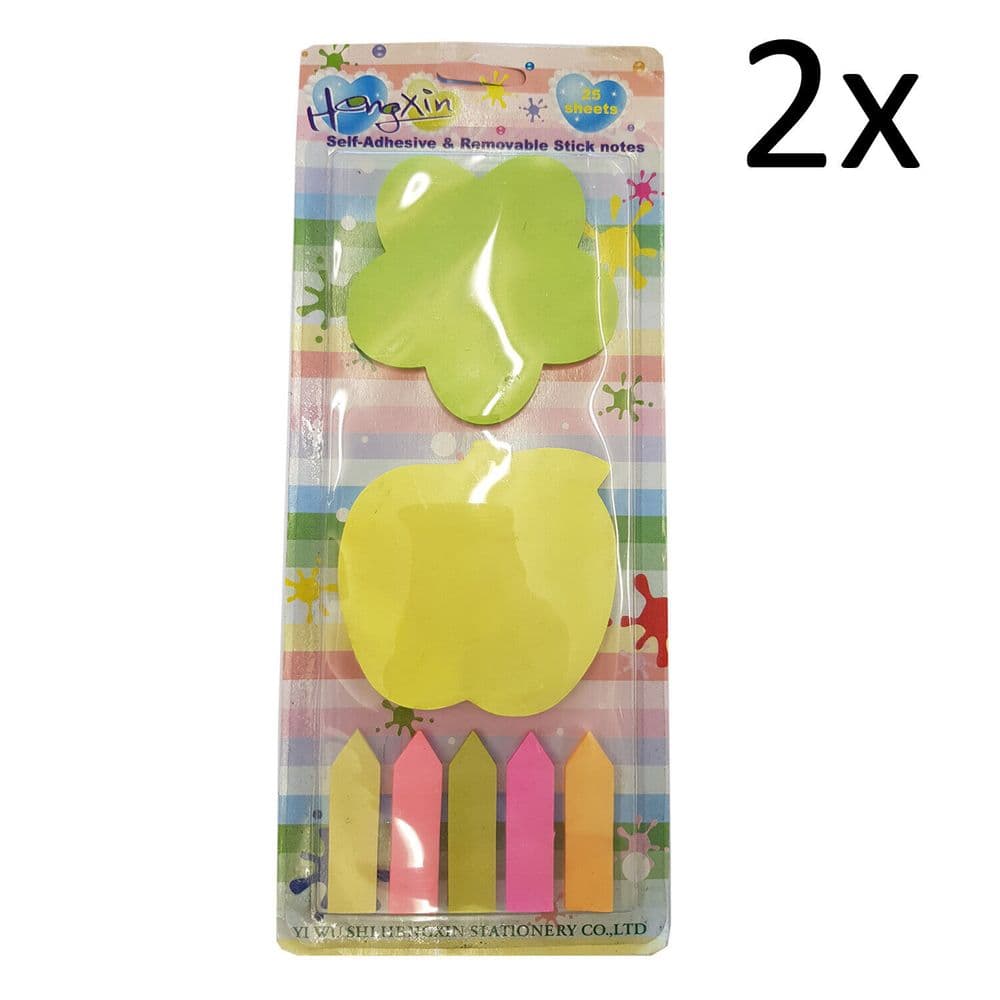 2 packs SELF ADHESIVE / REMOVABLE STICK NOTES stationary writing stick ...
