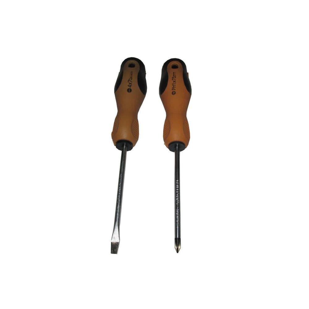 2 pcs SCREWDRIVER SET flat and philips screw drivers
