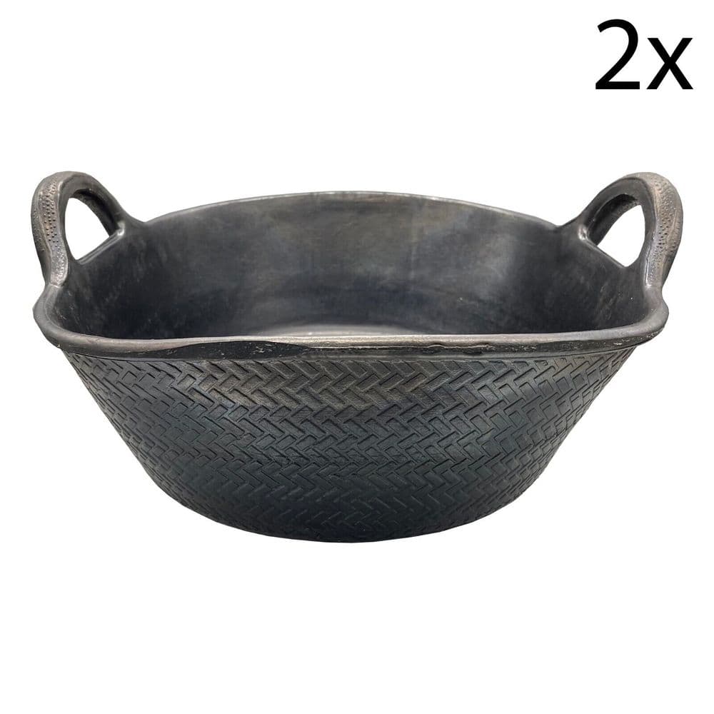 2 x 21 Litre Rubber Skip Feed Bucket Tub Water Trough horse cattle ...