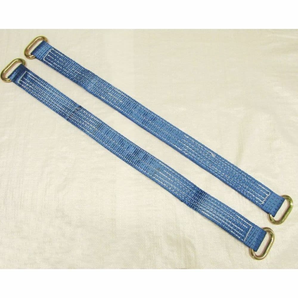 2 x 30 RECOVERY WHEEL STRAP WITH OVAL LINKS car tie down trailer lashing