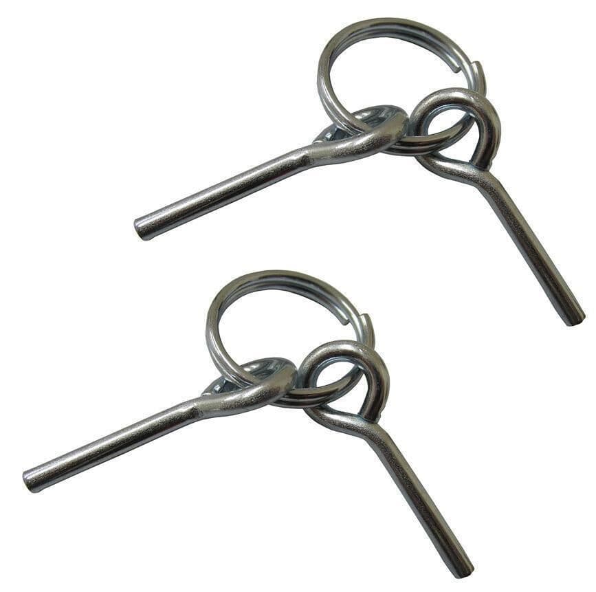 2 x AWNING TENT POLE RINGS with 2 PINS camping caravan hiking motorhome