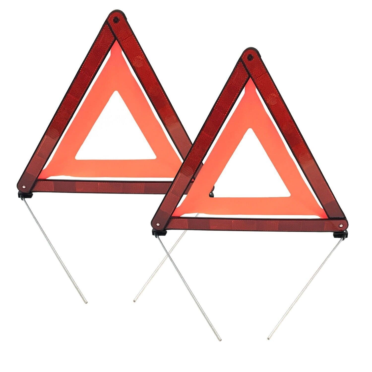 2 x BREAKDOWN WARNING TRIANGLE REFLECTIVE EU car hazard travel emergency