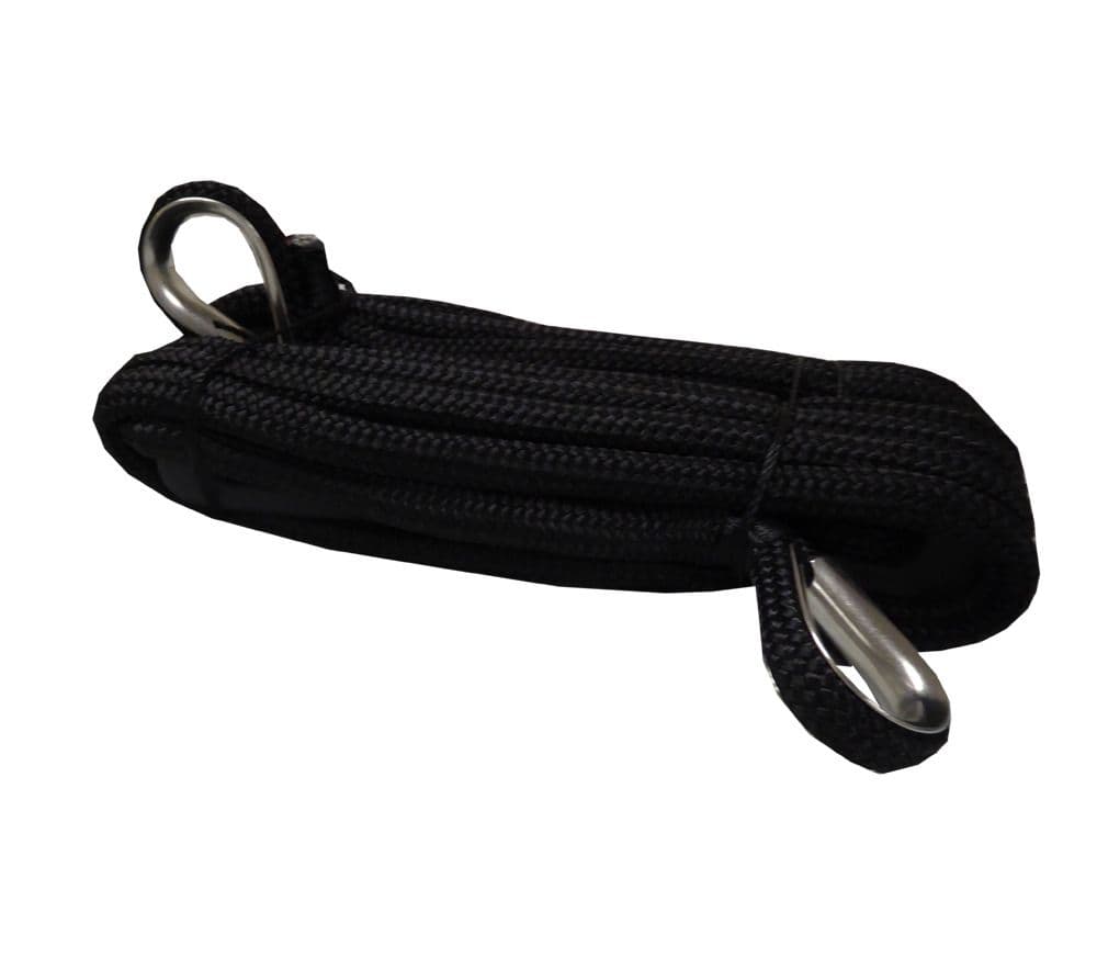 2 x DOUBLE BRAIDED DOCKLINE with THIMBLE EYE AND EPDM ABSORBER 16mm x 4 ...