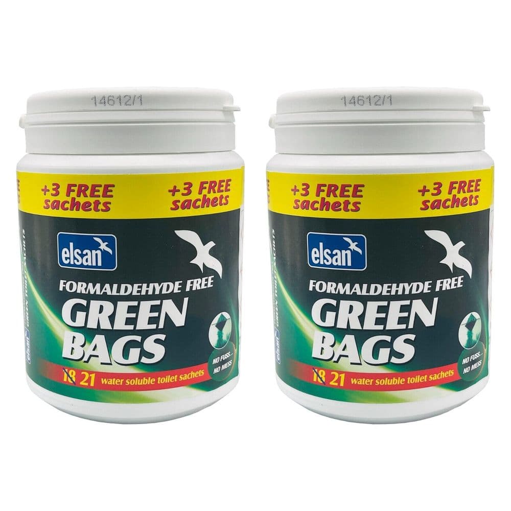 2 x Elsan Toilet Green Bags caravan motorhome