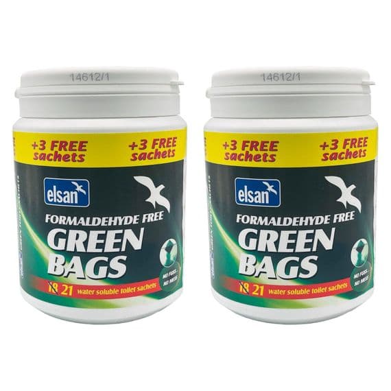 2 x Elsan Toilet Green Bags caravan motorhome