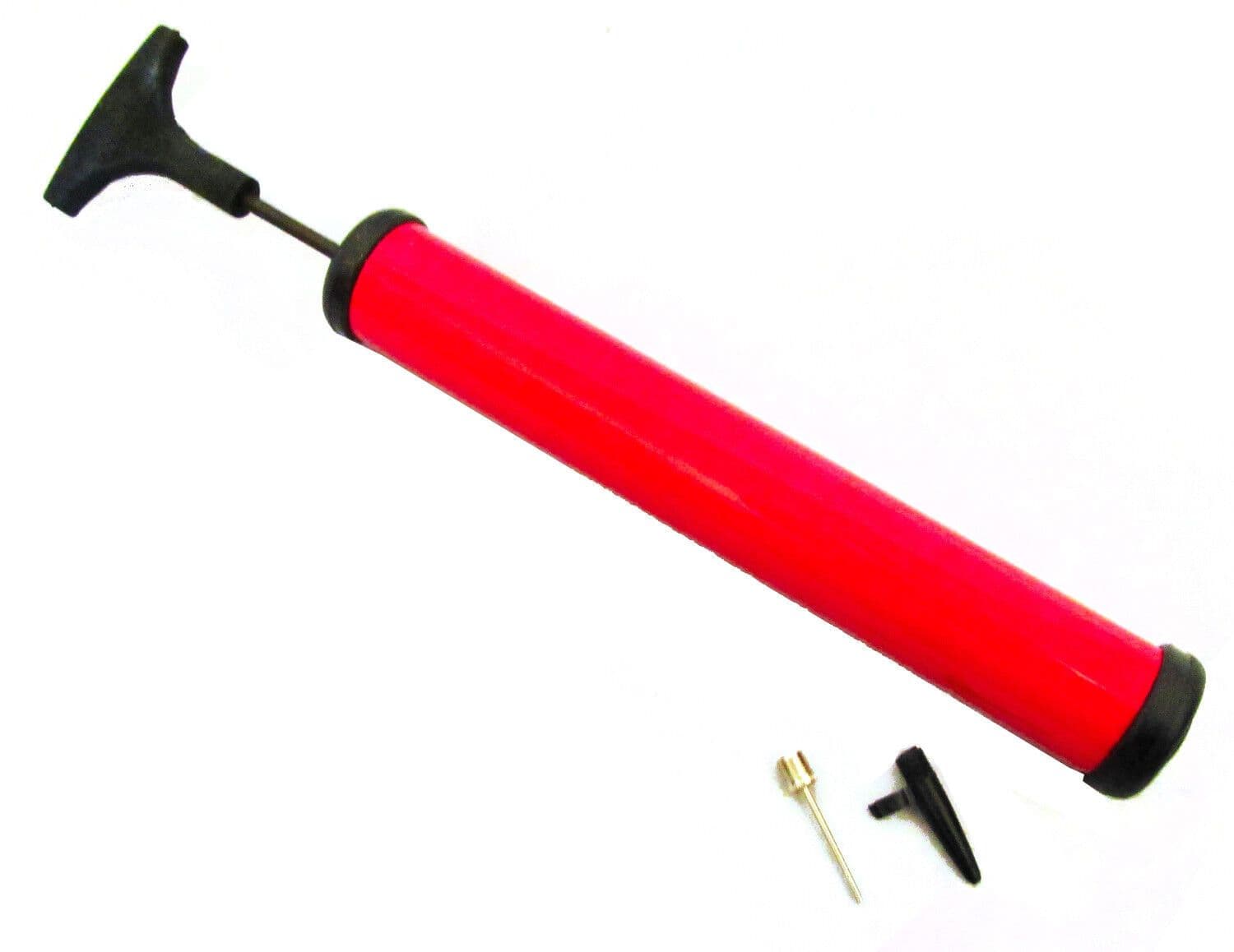 2 x HAND BALL AIR PUMPS 12" long with needle and nozzle football rugby