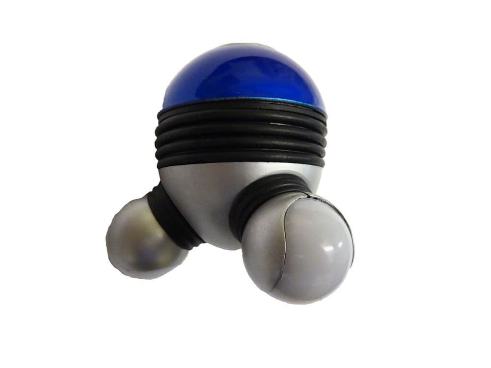 2 X Hand Held Mini Massagers With Rlaxing Relieving Rollers Battery Operated