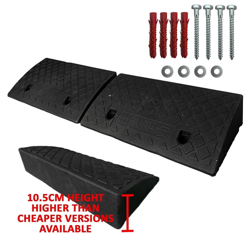 2 x Kerb Ramps Heavy Duty Mobility Access Wheelchair Car Truck Caravan Curb