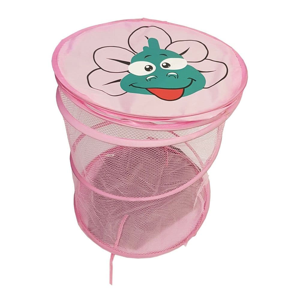 2 x LAUNDRY BASKETS POP UP LID washing clothes tidy storage organiser ...