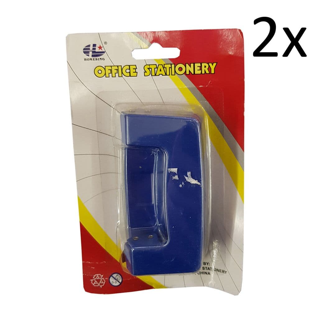 2 x OFFICE STATIONERY HOLE PUNCH school paper punch hole maker