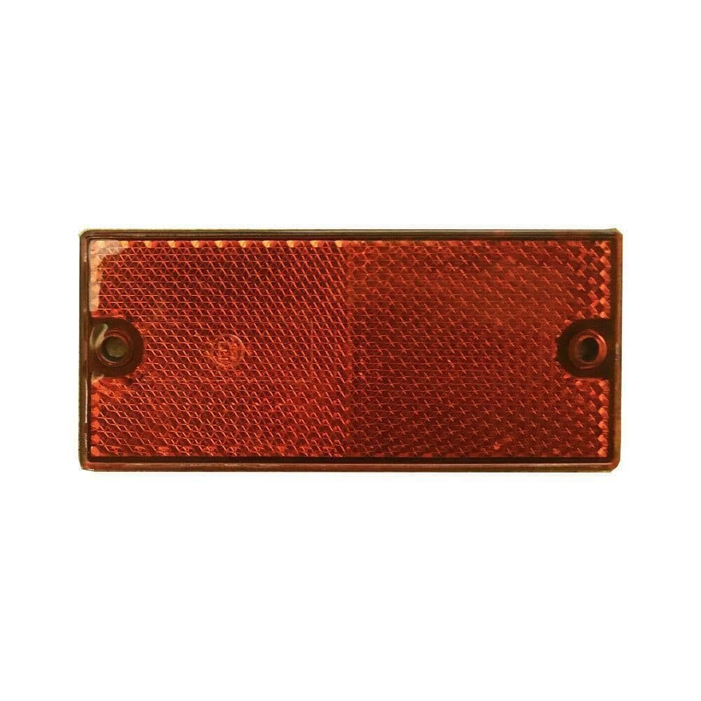 2 x RECTANGULAR RED REFLECTOR 90mm x 40mm trailer van car caravan ...