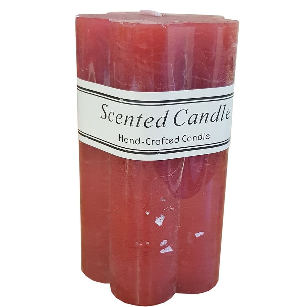 2 x RED SHAPED SCENTED WAX CANDLES christmas party candle
