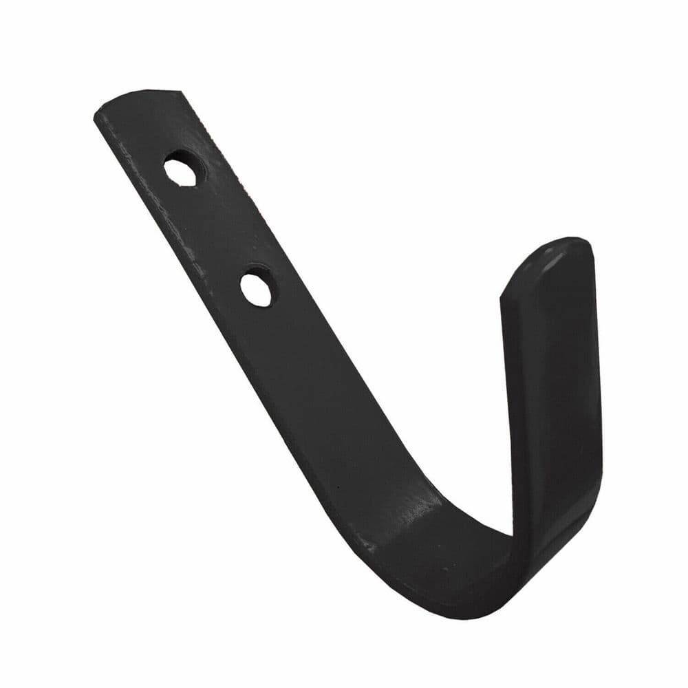 2 x STABLE HOOK HANGER BLACK tack room equestrian horse hook holder ...