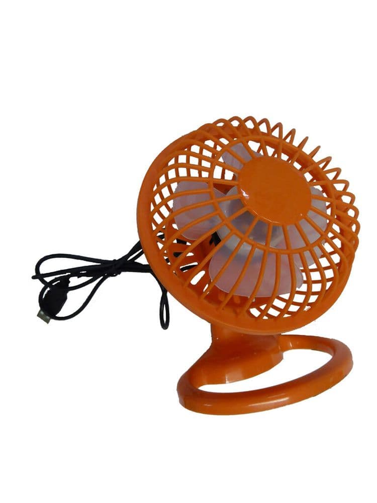 2 x USB PORTABLE MINI DESK COOLING FANS computer laptop office desktop fan