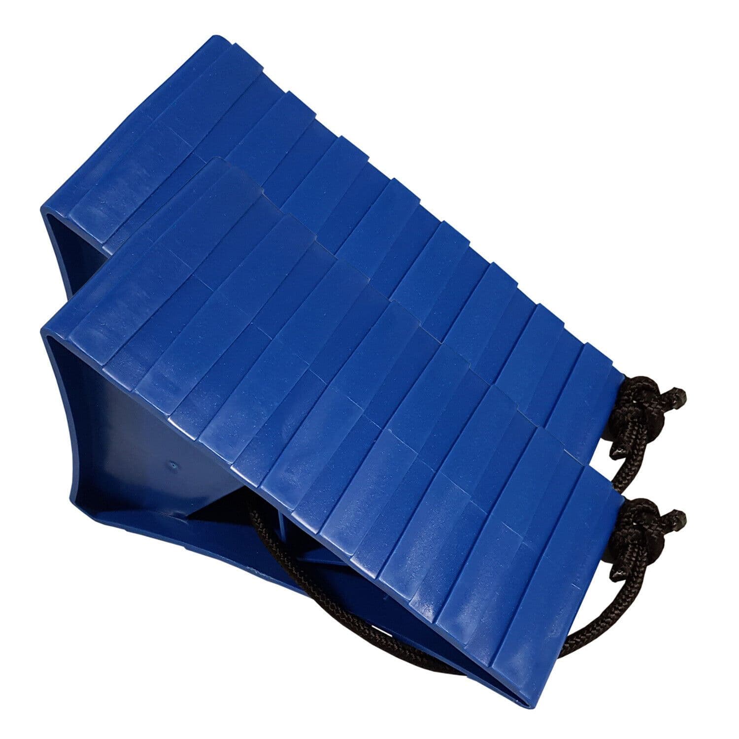 2 x WHEEL CHOCKS with ROPE caravan motorhome horsebox trailer car truck