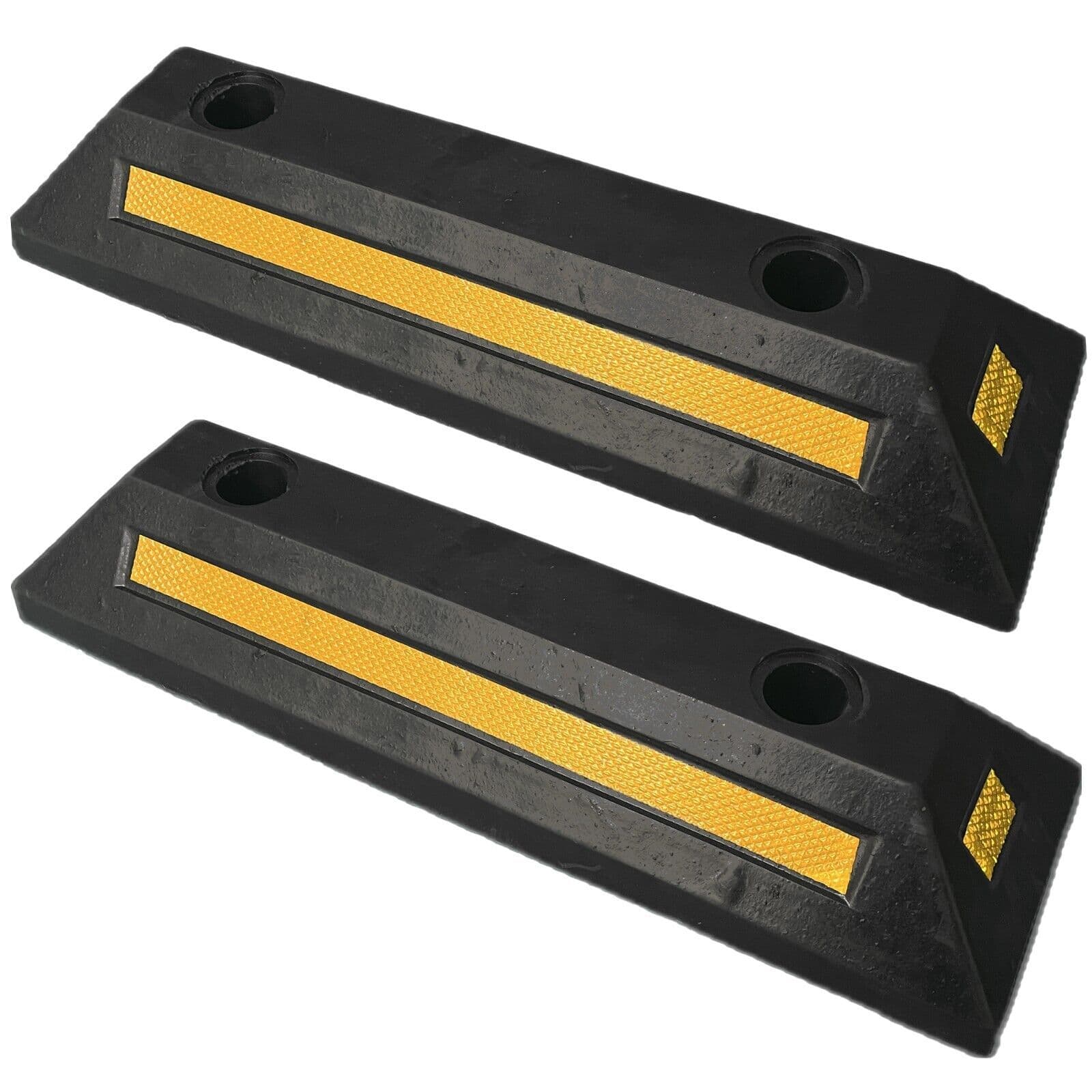 2 x Wheel Stopper Heavy Duty Garage Parking Stop Assist Block Car Truck ...