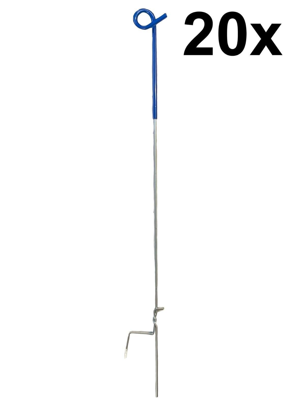 20 x ELECTRIC FENCE PIGTAIL POSTS 3FT - Blue Poly wire horse farm ...