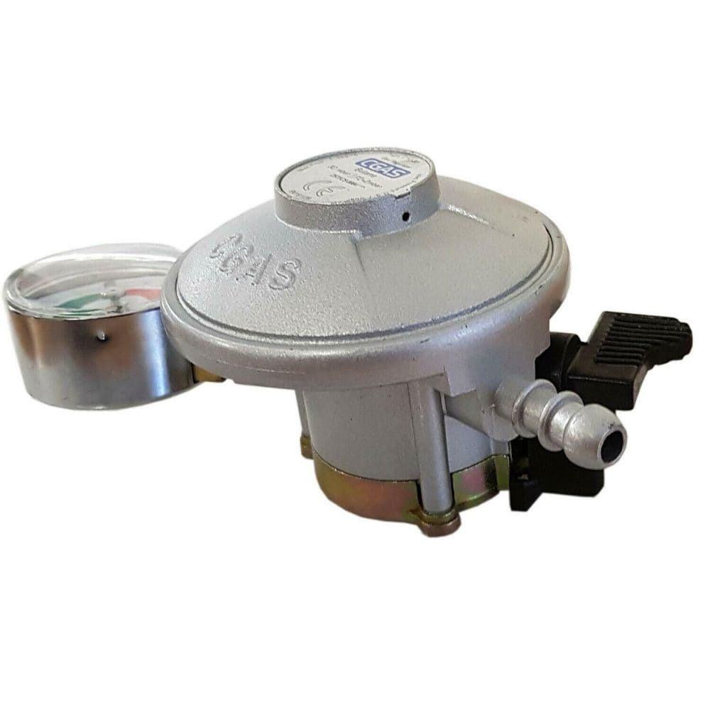 21mm BUTANE GAS CLIP ON REGULATOR with GAUGE EN16129 - calor / flogas ...