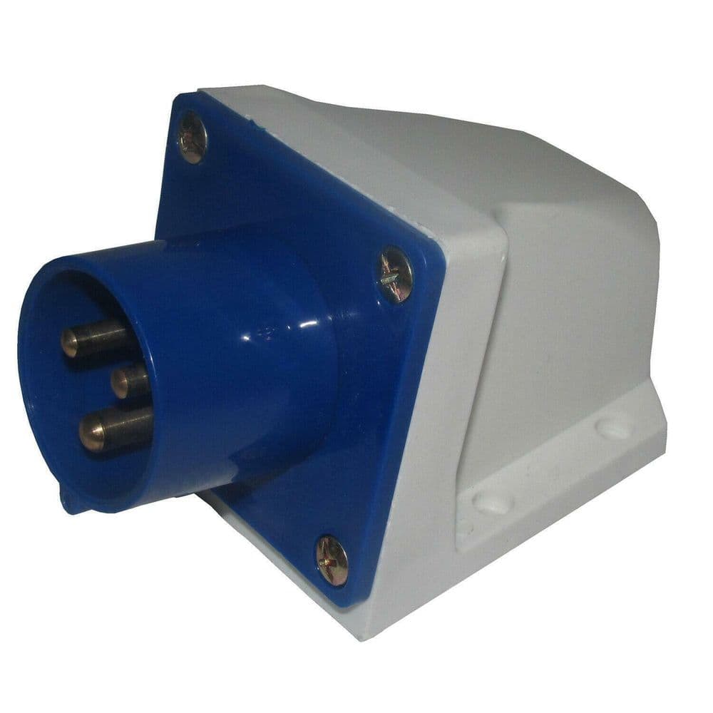 240v 16amp SURFACE MOUNTED WATERPROOF HOOK UP LEAD 3 pin PLUG caravan ...