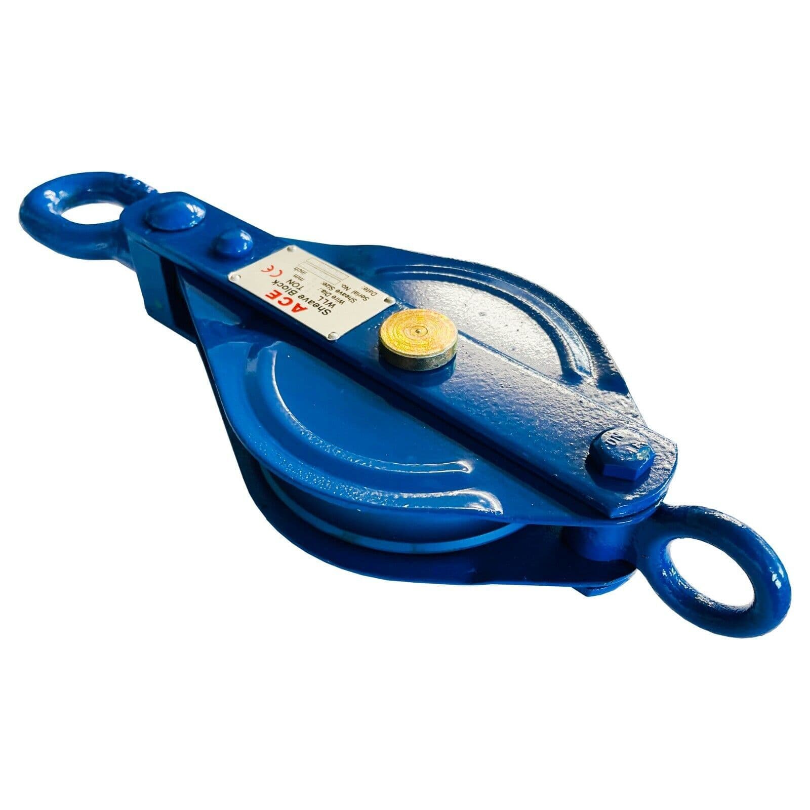 250mm SINGLE PULLEY BLOCK with S O E 22mm wire rope SWL 5 TON rigging ...