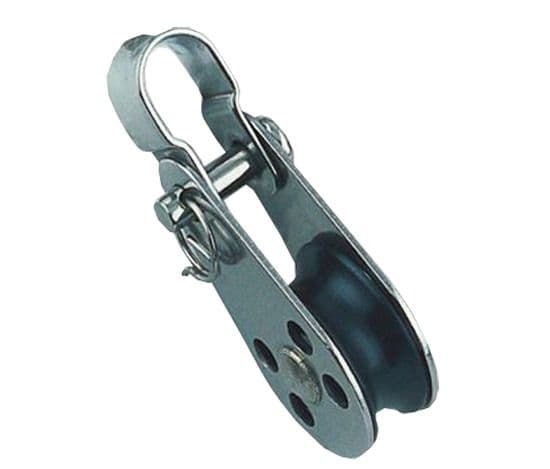 25mm STAINLESS STEEL MARINE PULLEY BLOCK with NYLON SHEAVE BRACKET rope